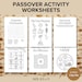 Passover Activity Worksheets Bundle for Classroom, Children's Passover ...