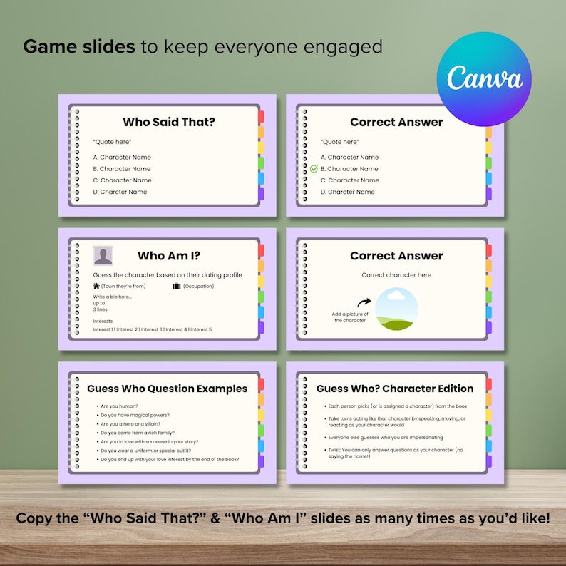Editable Canva Book Club Slideshow, Book Discussion Slides, Interactive ...