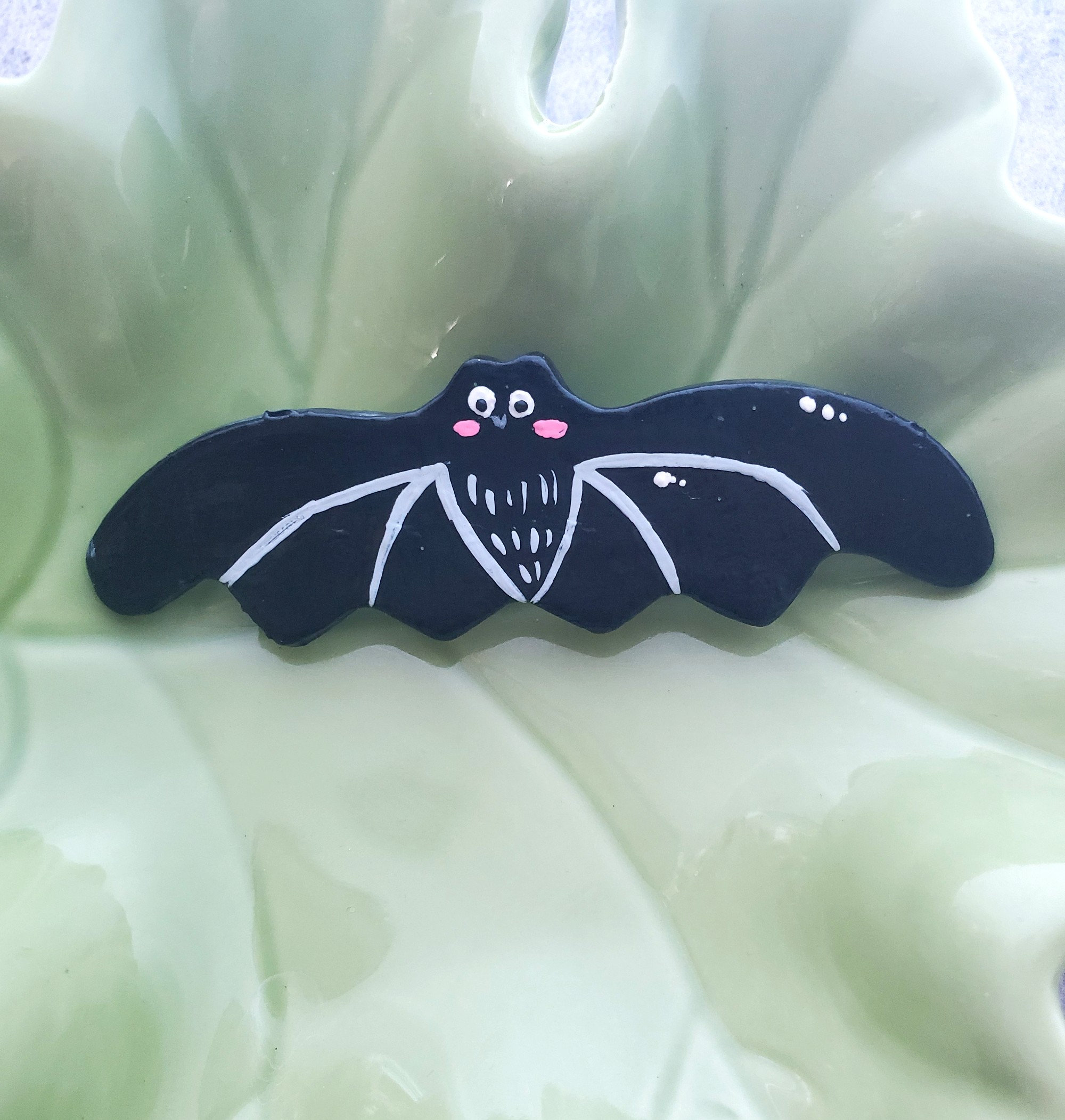 Bat Pin Clay Pin Fall Pin Hand Painted Pin Brooch Cute - Etsy