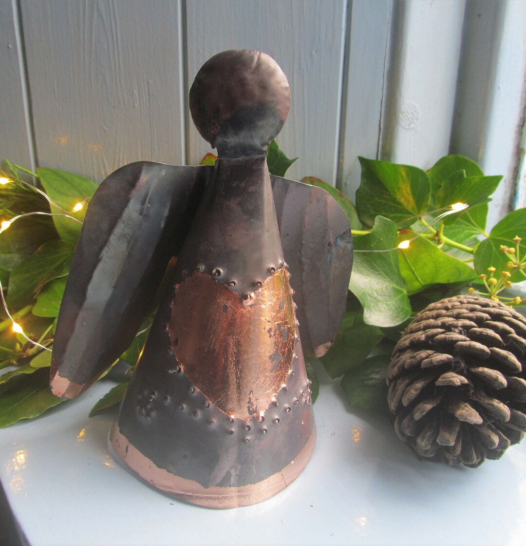 Christmas Folk Art Angel Decoration Rustic Ornament - Etsy UK