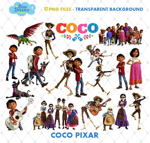Coco Clipart Disney Coco Movie coco png images clipart | Etsy