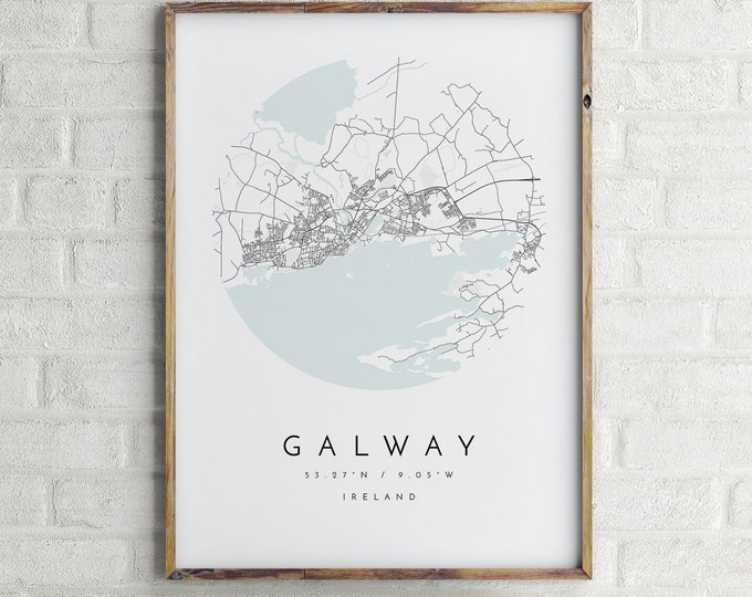 Dublin Map Minimalist Map Dublin Print Dublin Poster - Etsy