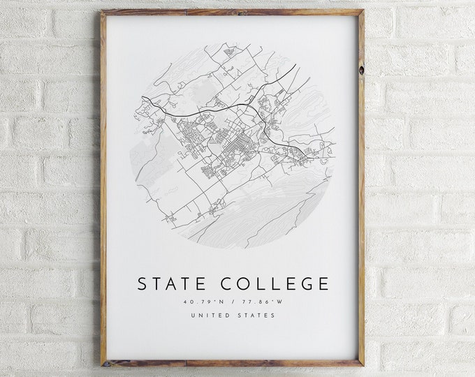 Utica Map Utica New York City Map Home Town Map Utica - Etsy