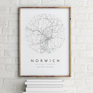 Norwich Map, Norwich, Connecticut, City Map, Home Town Map, Norwich ...