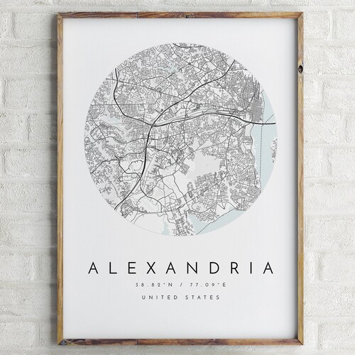 Old Town Alexandria Neighborhood Map Art Print - Etsy