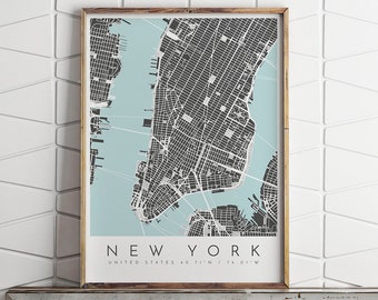 New york city map | Etsy