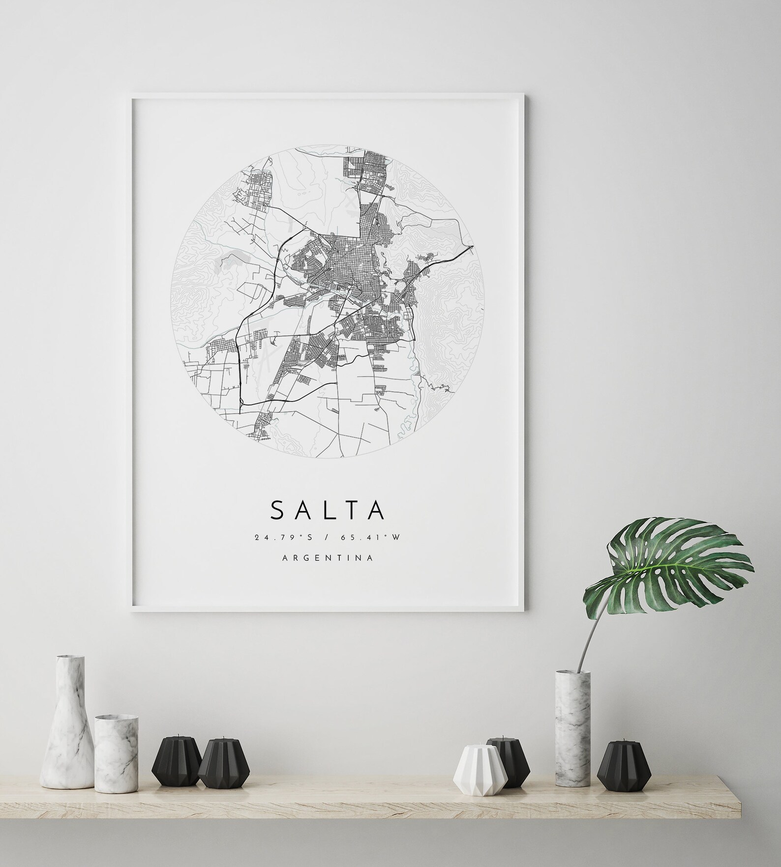 Salta Map, Salta, Argentina, City Map, Home Town Map, Salta Print, Wall ...