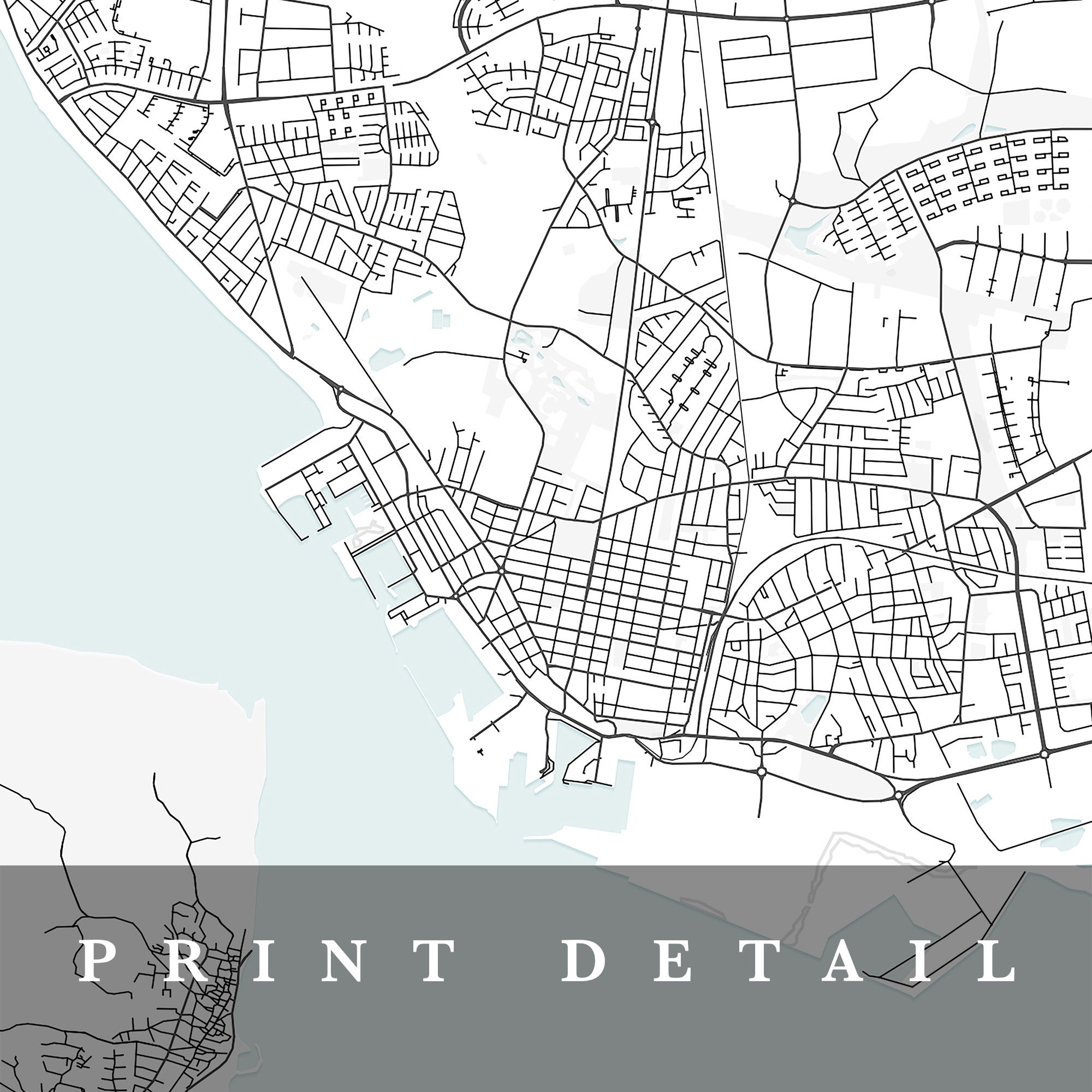 Esbjerg Map Esbjerg Denmark City Map Home Town Map - Etsy