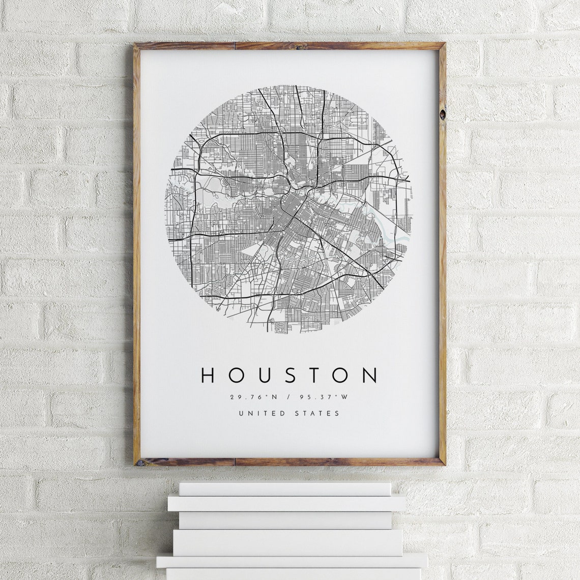 Houston City Map, Minimalist Map, Houston Print, Houston Poster ...