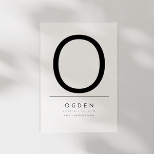 Ogden, Utah, Typographic Print, Digital Poster, Ogden Utah, Digital ...