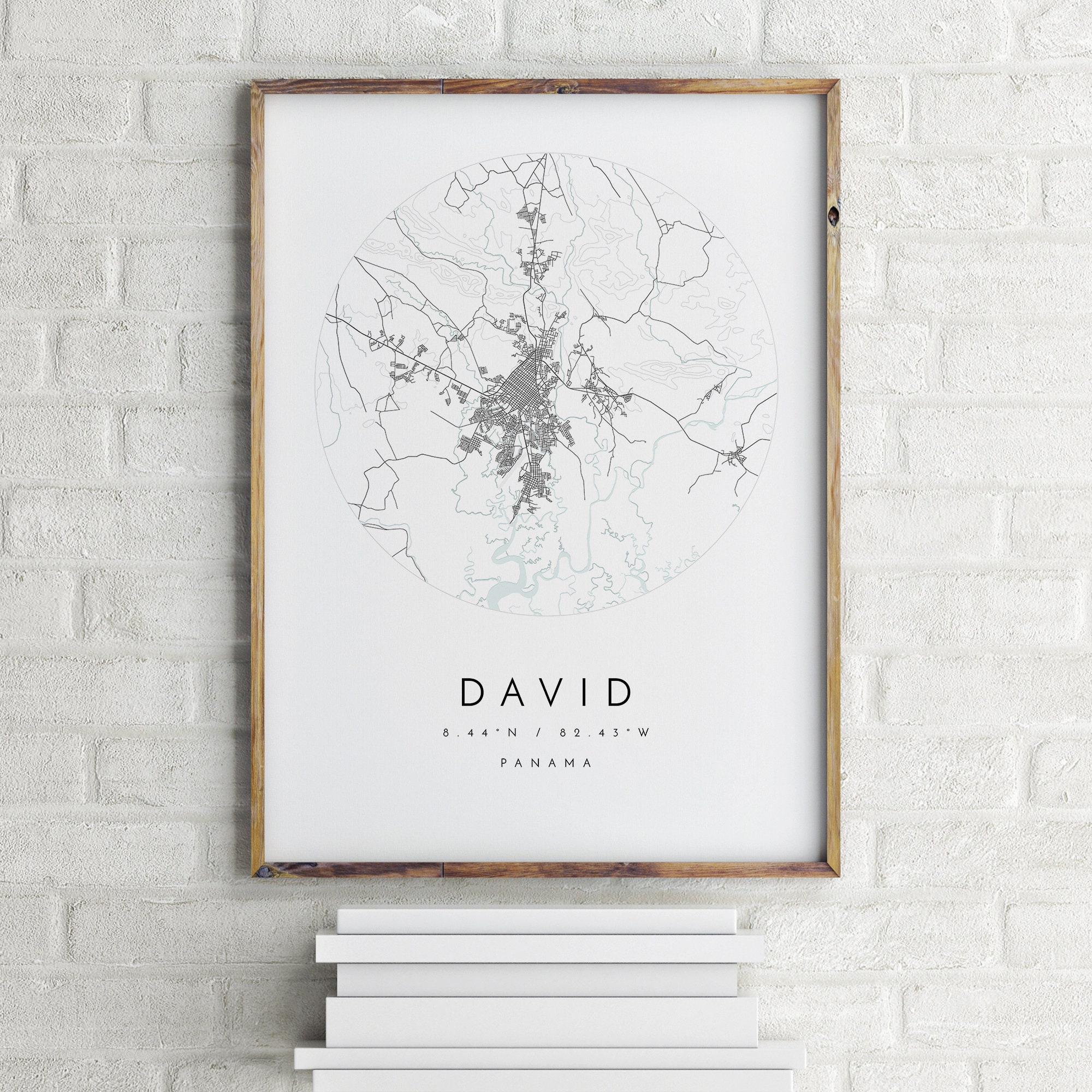 David Map David Panama City Map Home Town Map David - Etsy