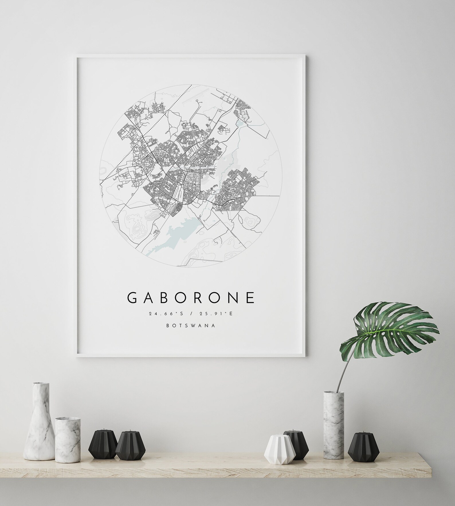 Gaborone Map Gaborone Botswana City Map Home Town Map - Etsy UK