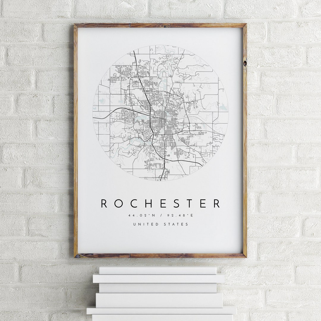 Rochester Map, Rochester, Minnesota, City Map, Home Town Map, Rochester ...