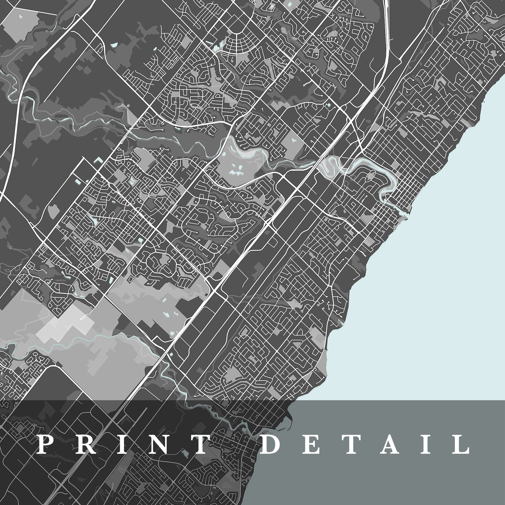 Oakville Map Oakville Canada City Map Print Map Poster - Etsy