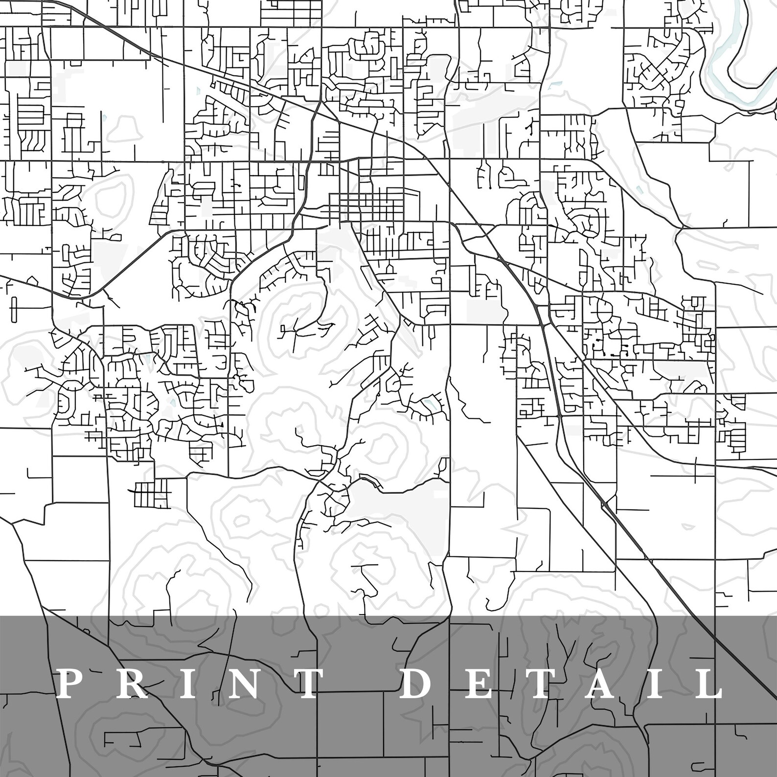 Gresham Map, Gresham, Oregon, City Map, Home Town Map, Gresham Print ...