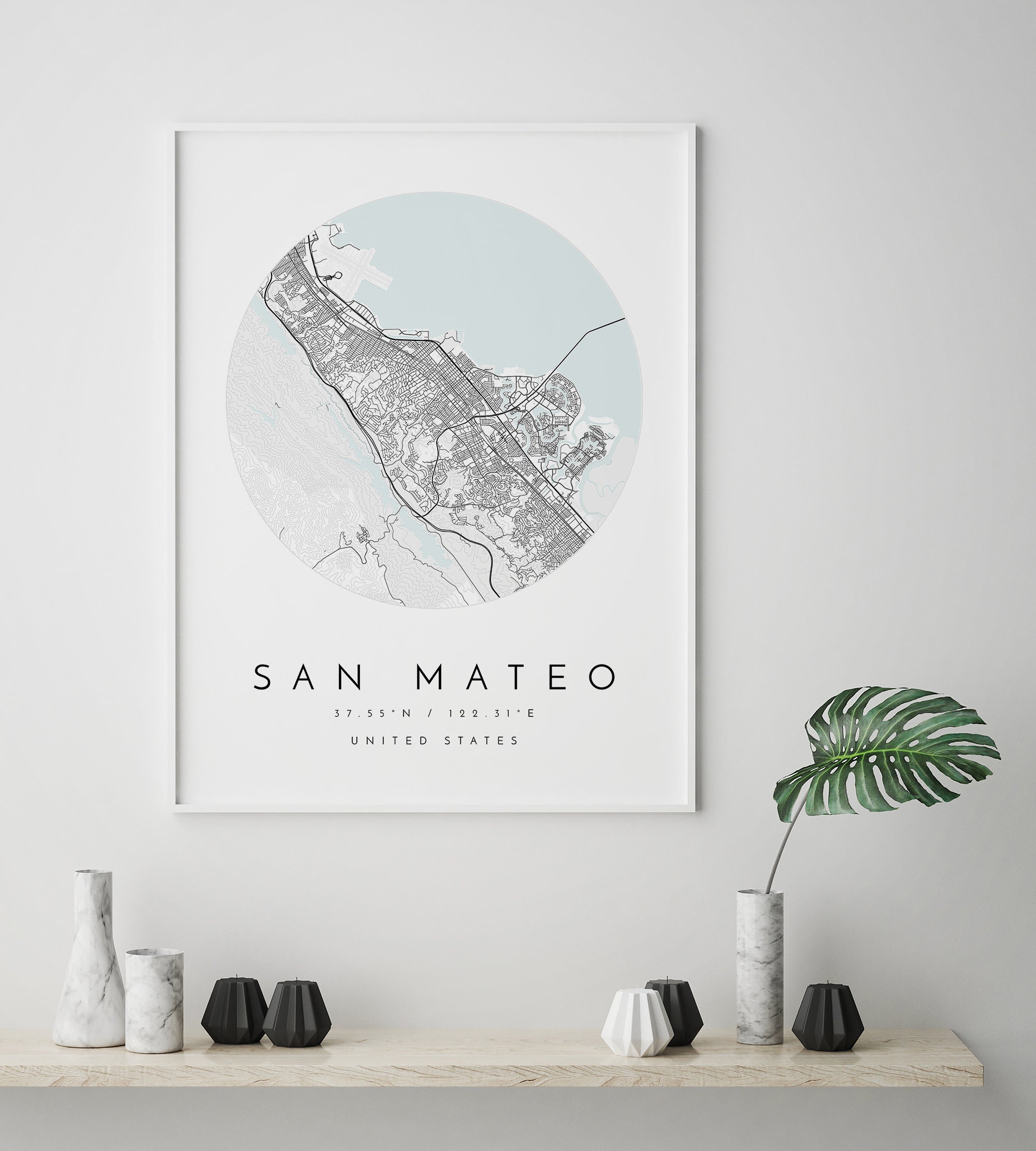 San Mateo Map, San Mateo, California, City Map, Home Town Map, San ...