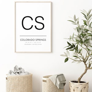 Colorado Springs, Typographic Print, Digital Poster, Colorado Springs ...