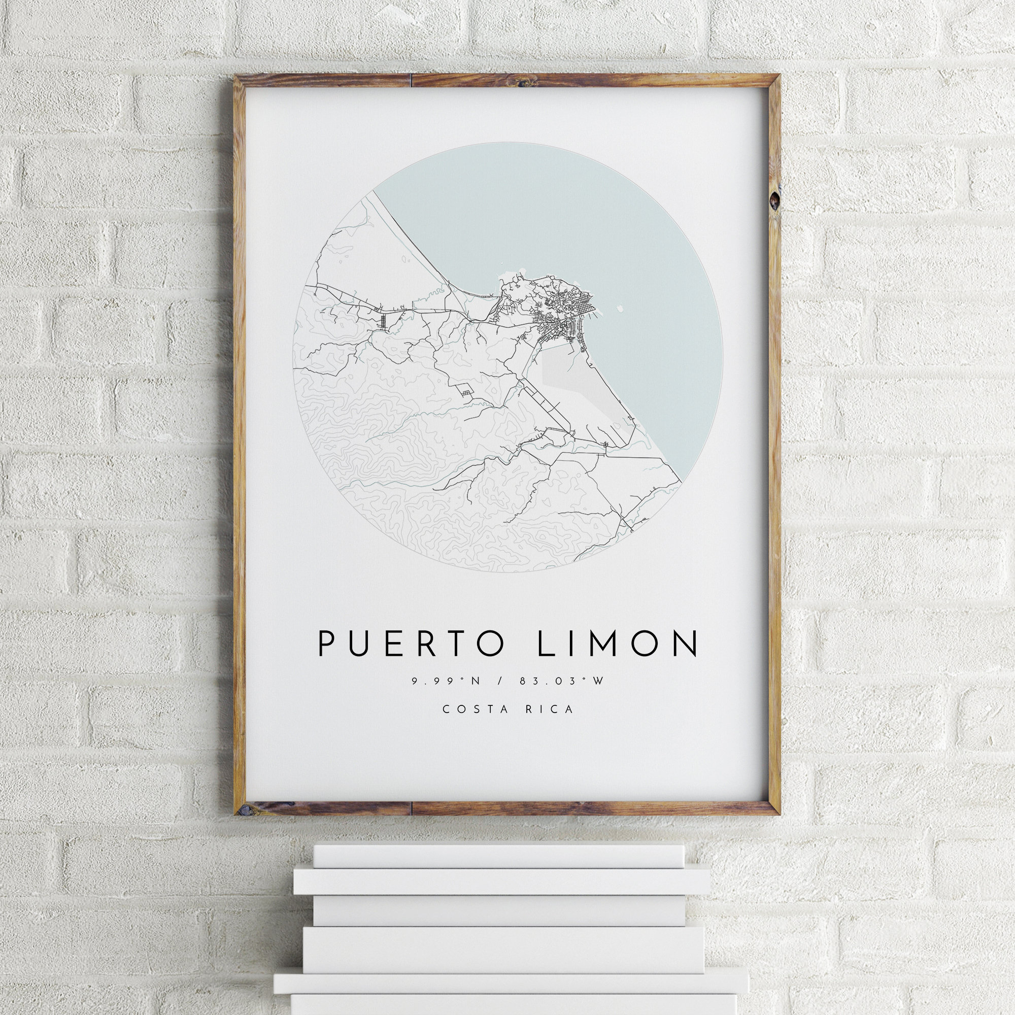 Puerto Limon Map Puerto Limon Costa Rica City Map Home | Etsy