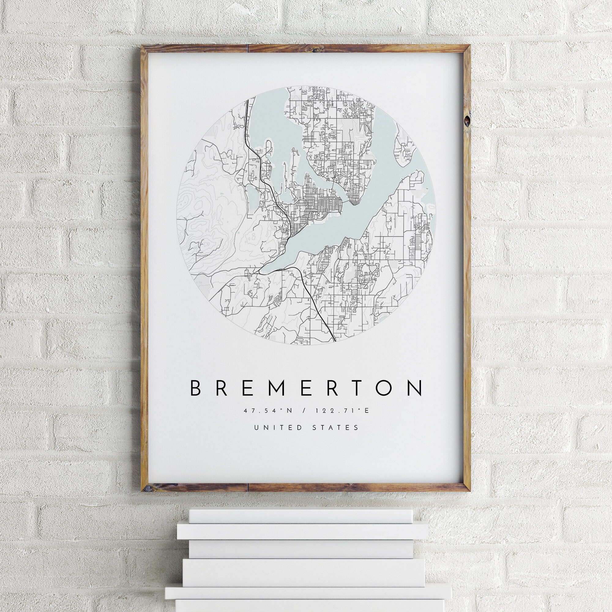 Bremerton Map Bremerton Washington City Map Home Town Map - Etsy