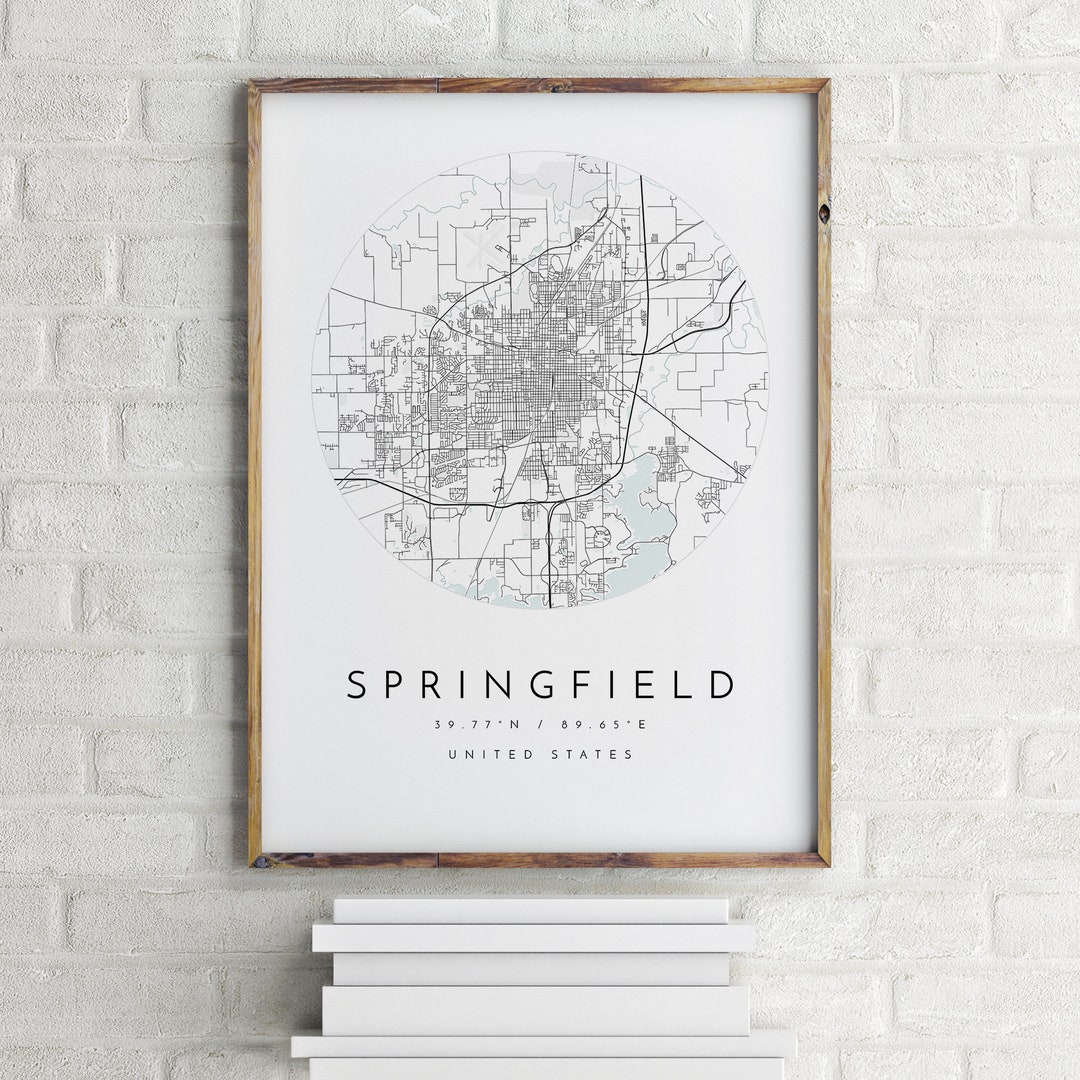 Springfield City Map, Map of Springfield, Home Town Map, City Map ...