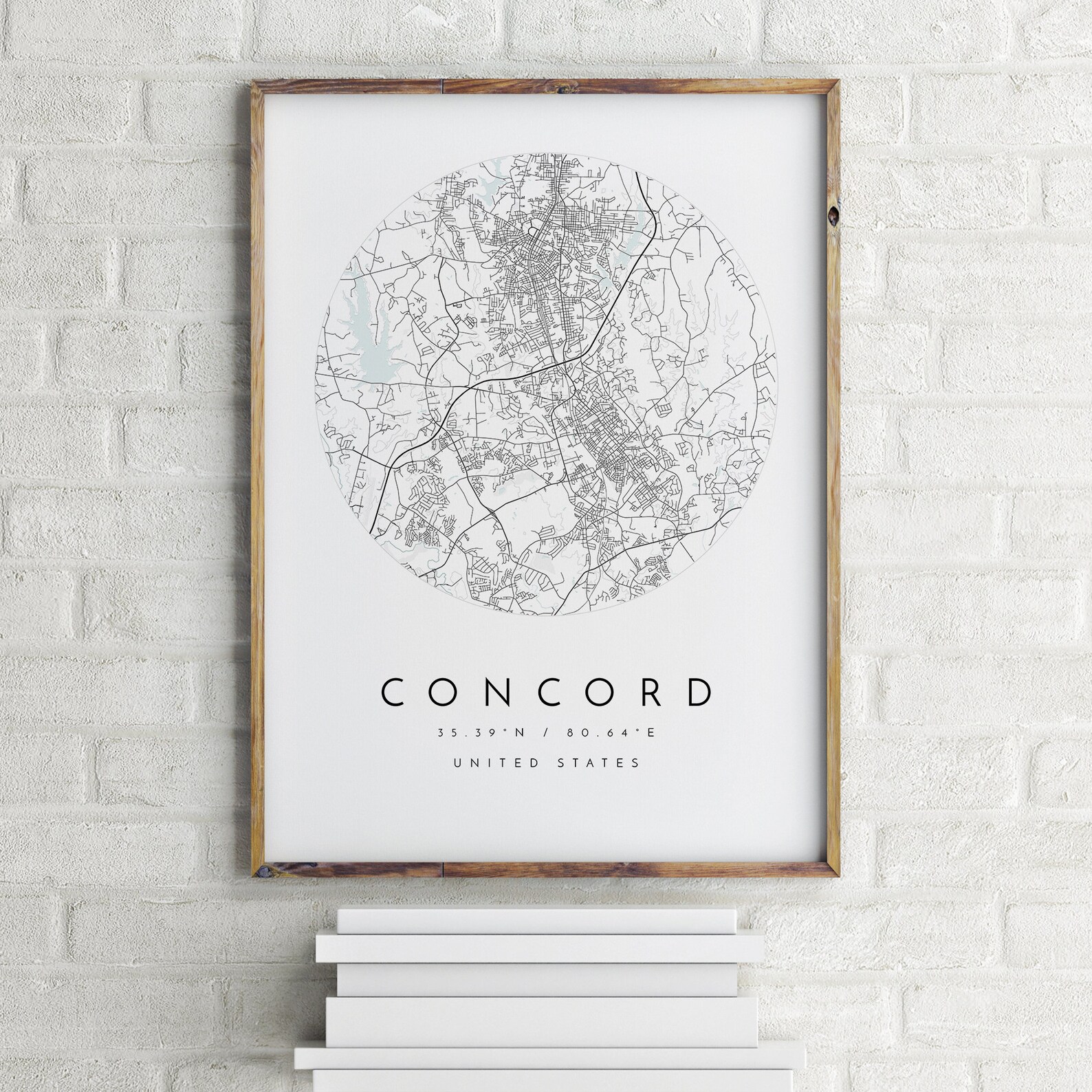 Concord Map Concord North Carolina City Map Home Town Map - Etsy