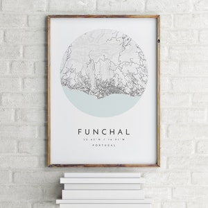 Funchal Map Funchal Portugal City Map Home Town Map - Etsy UK
