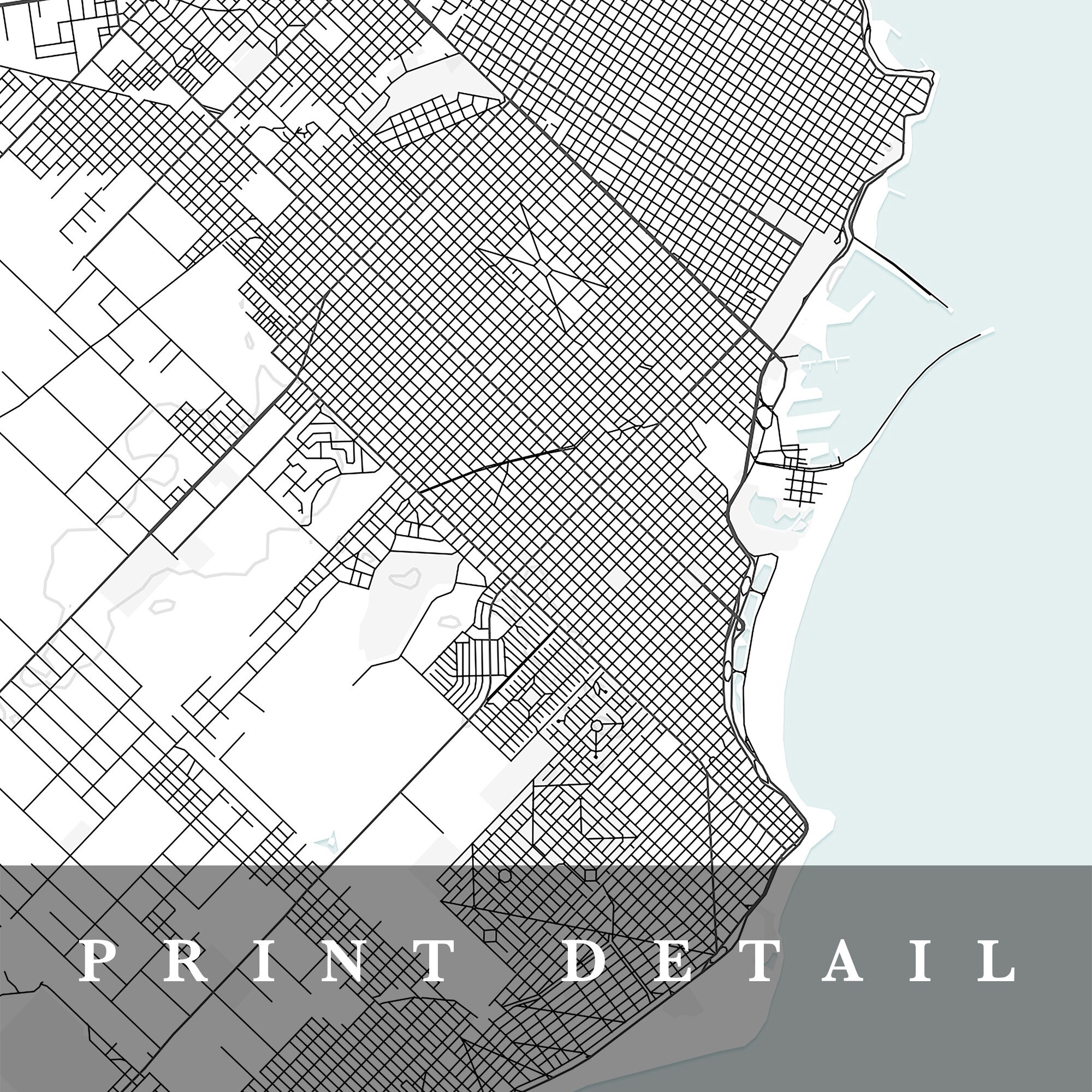 Mar Del Plata Map Mar Del Plata Argentina City Map Home - Etsy