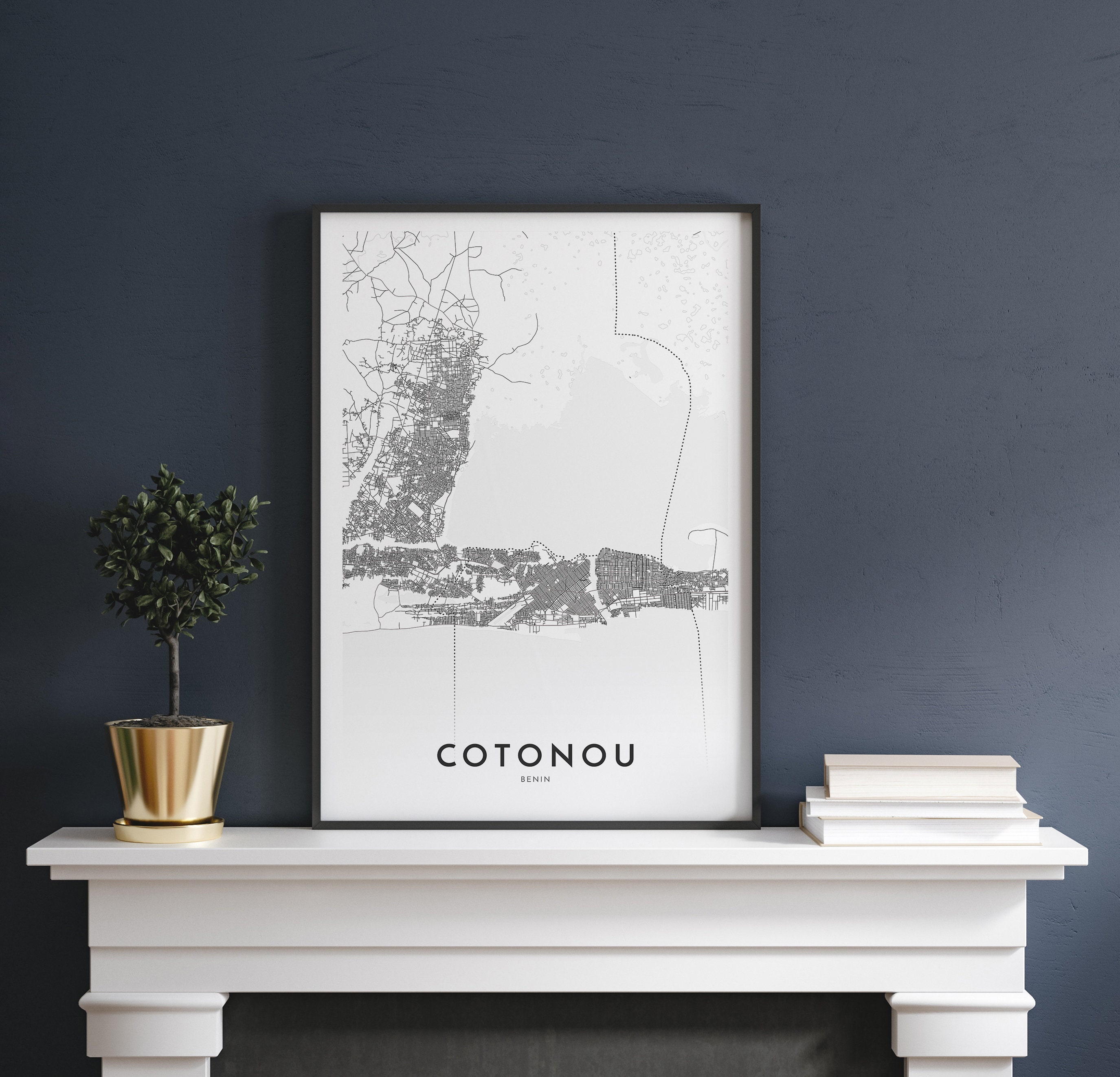 Cotonou Map Cotonou Benin City Map Print Map Poster Map - Etsy