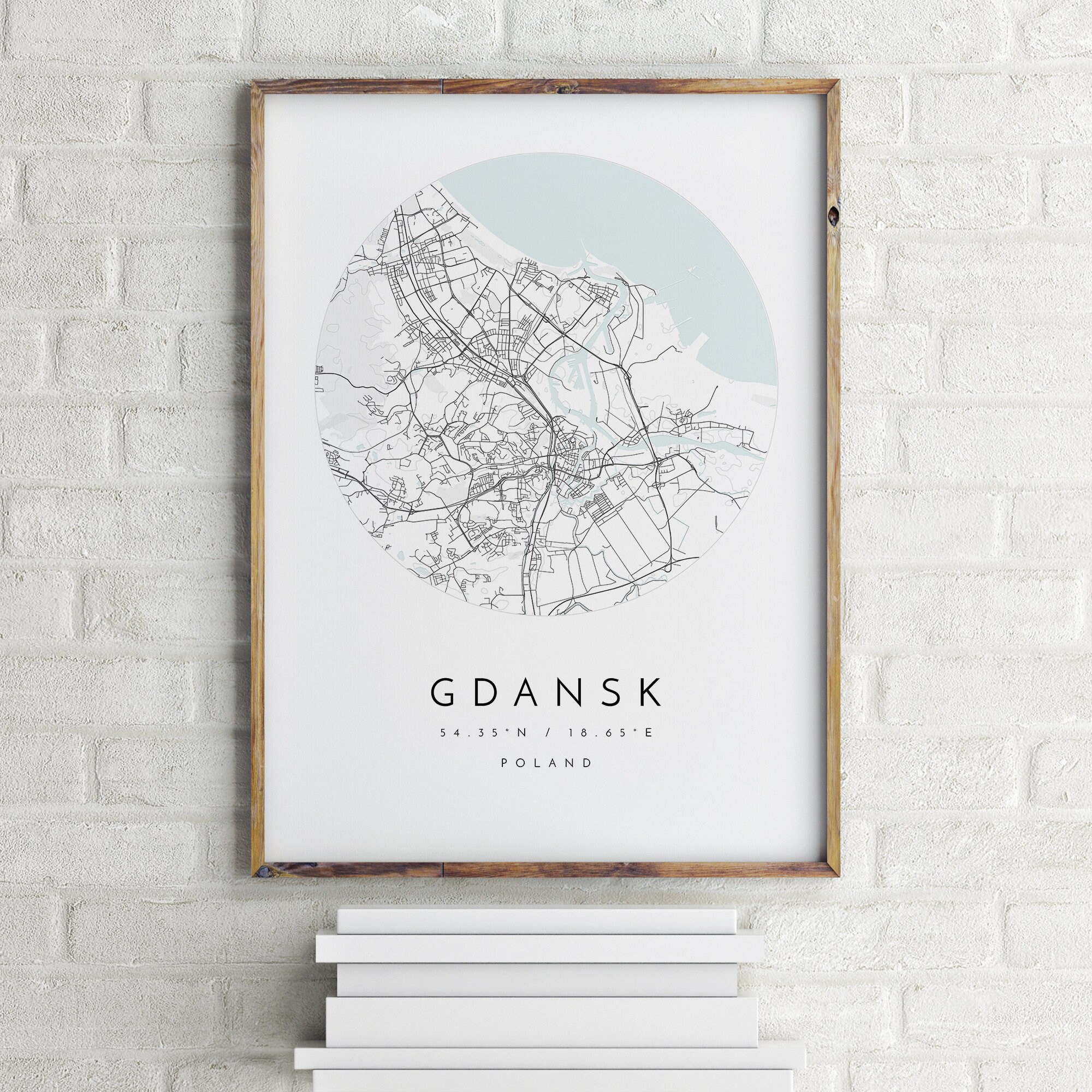 Gdansk Map, Gdansk, Poland, City Map, Home Town Map, Gdansk Print, Wall ...