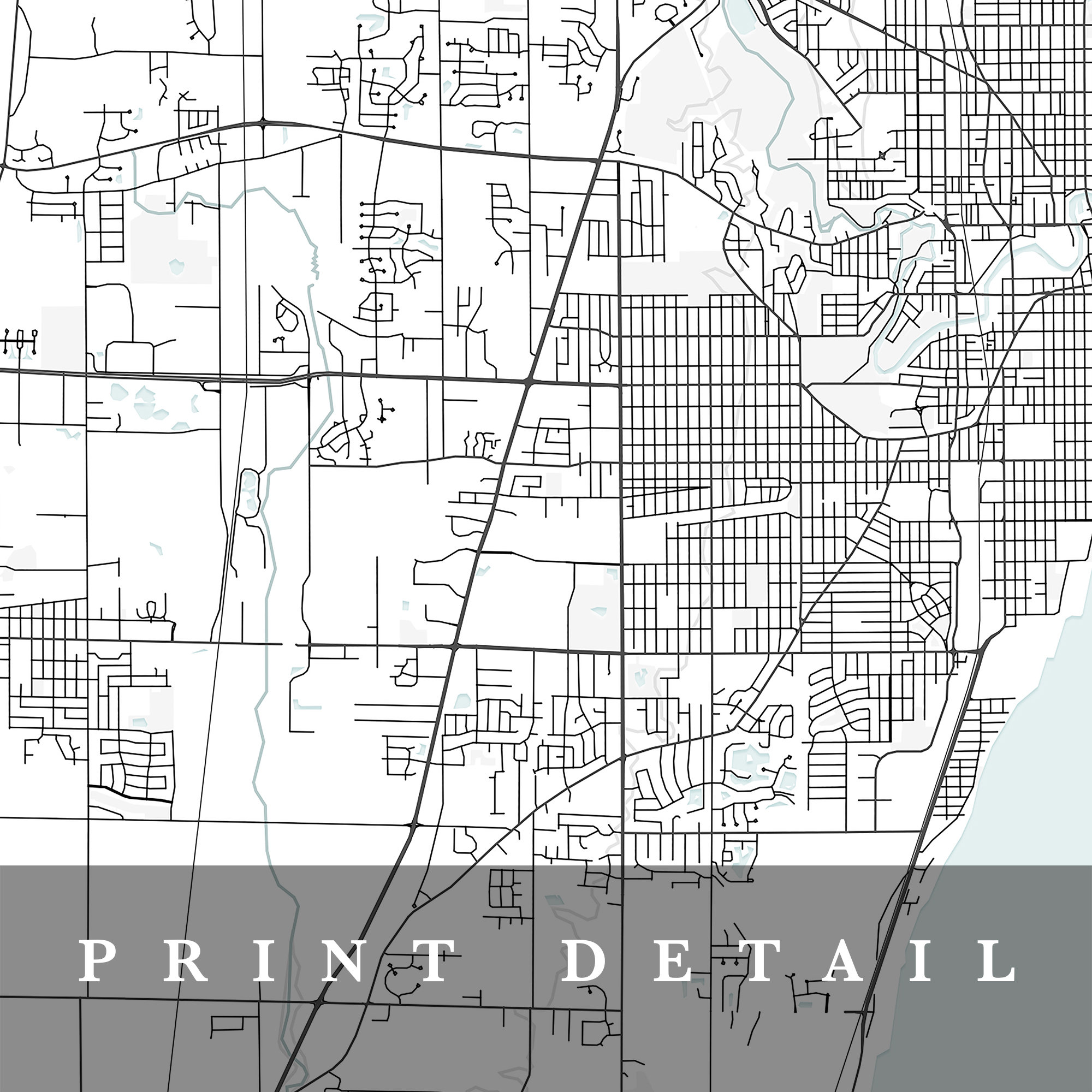 Racine Map Racine Wisconsin City Map Home Town Map Racine | Etsy