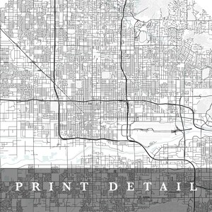 Map of Phoenix, City Map Phoenix, Phoenix Map, Minimalist Map, Phoenix ...
