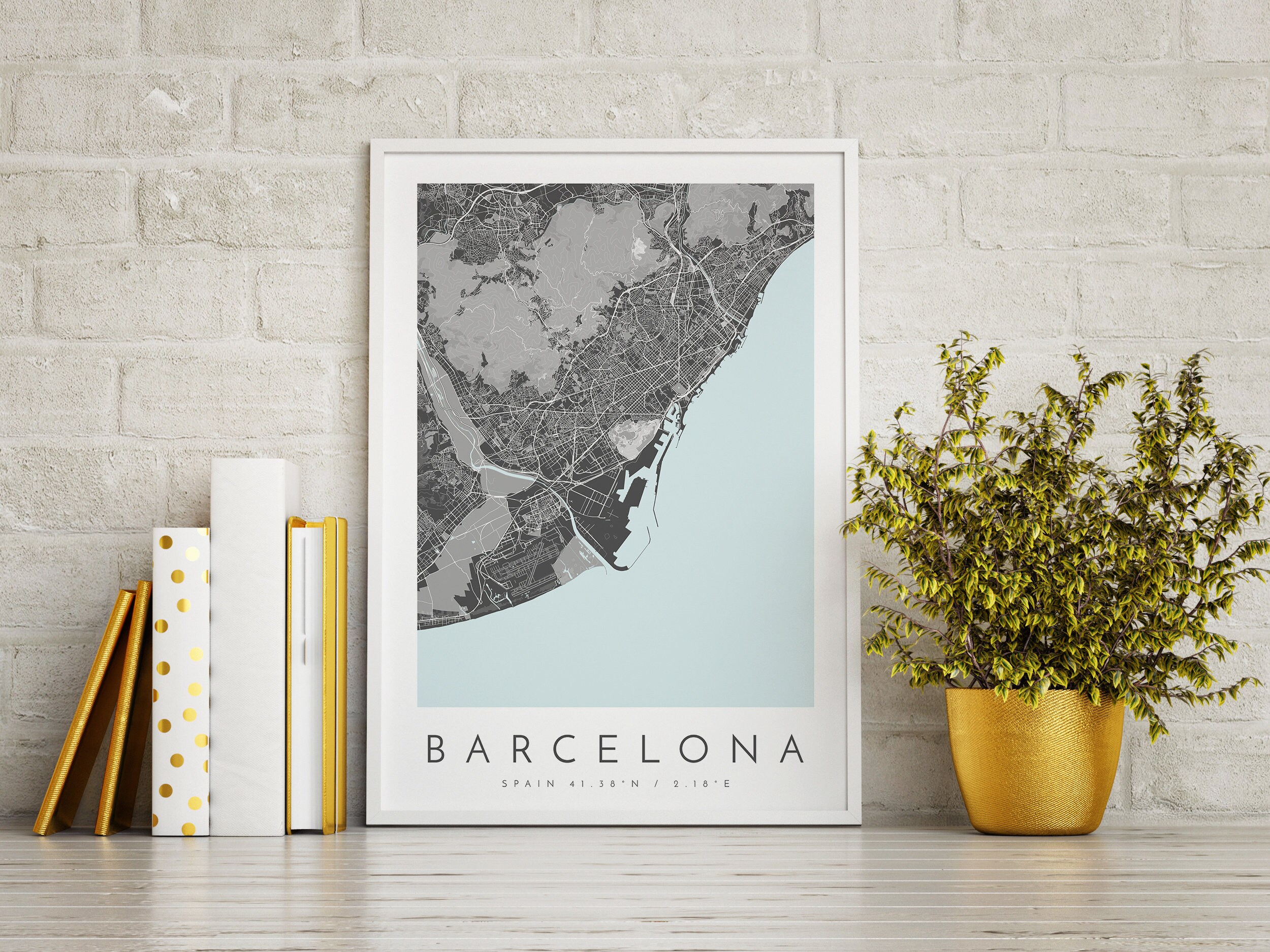 Barcelona Map Print Barcelona Print Barcelona Map Barcelona | Etsy
