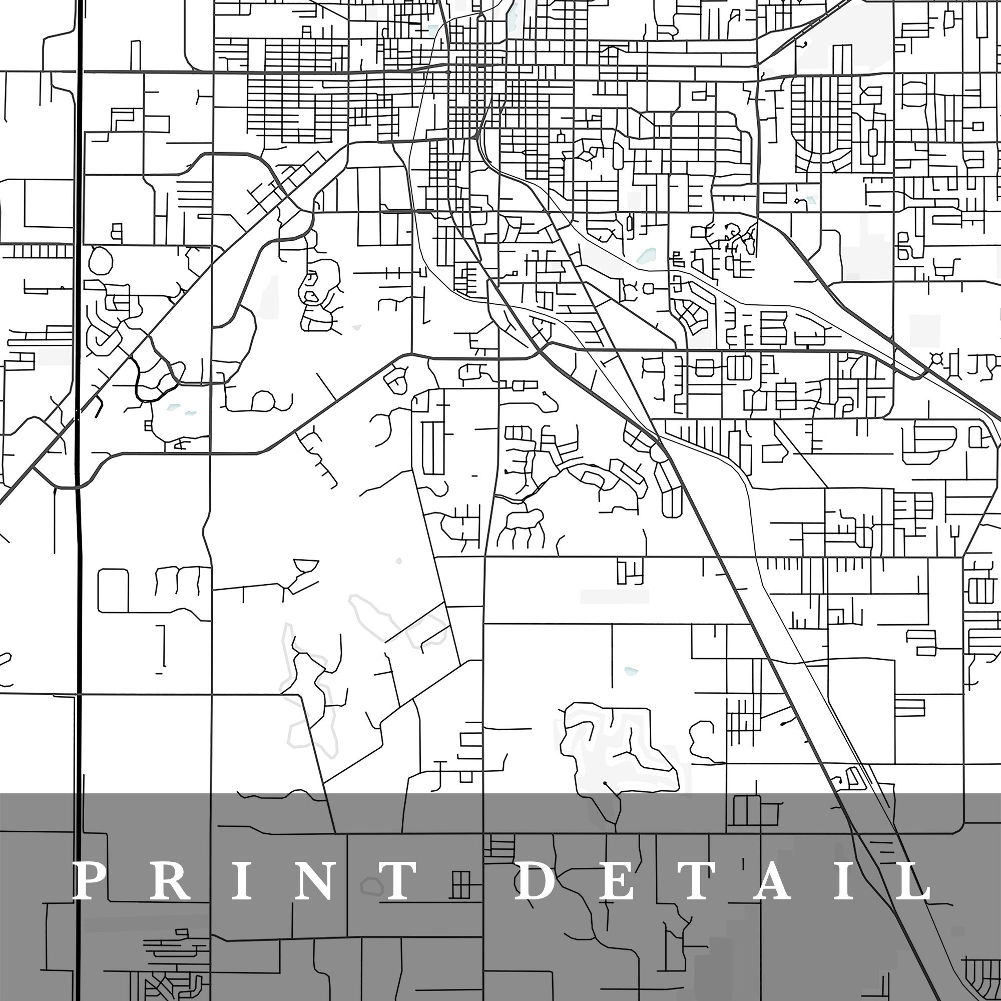 Ocala Map, Ocala, Florida, City Map, Home Town Map, Ocala Print, Wall ...