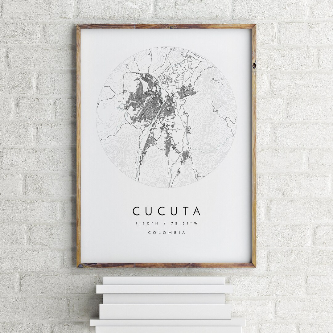 Cucuta Map, Cucuta, Colombia, City Map, Home Town Map, Cucuta Print ...