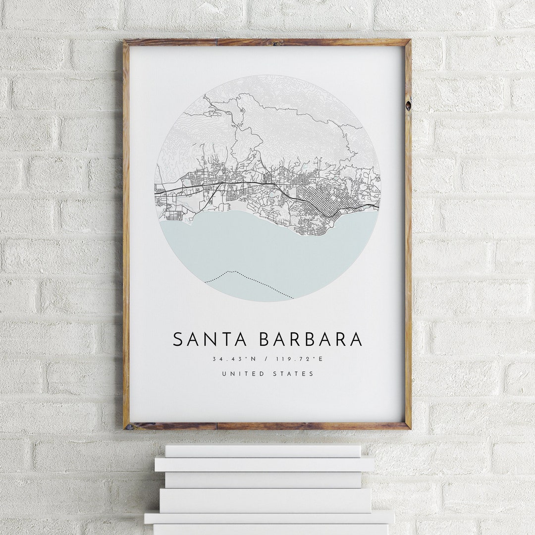 Santa Barbara Map, Santa Barbara, California, City Map, Home Town Map ...