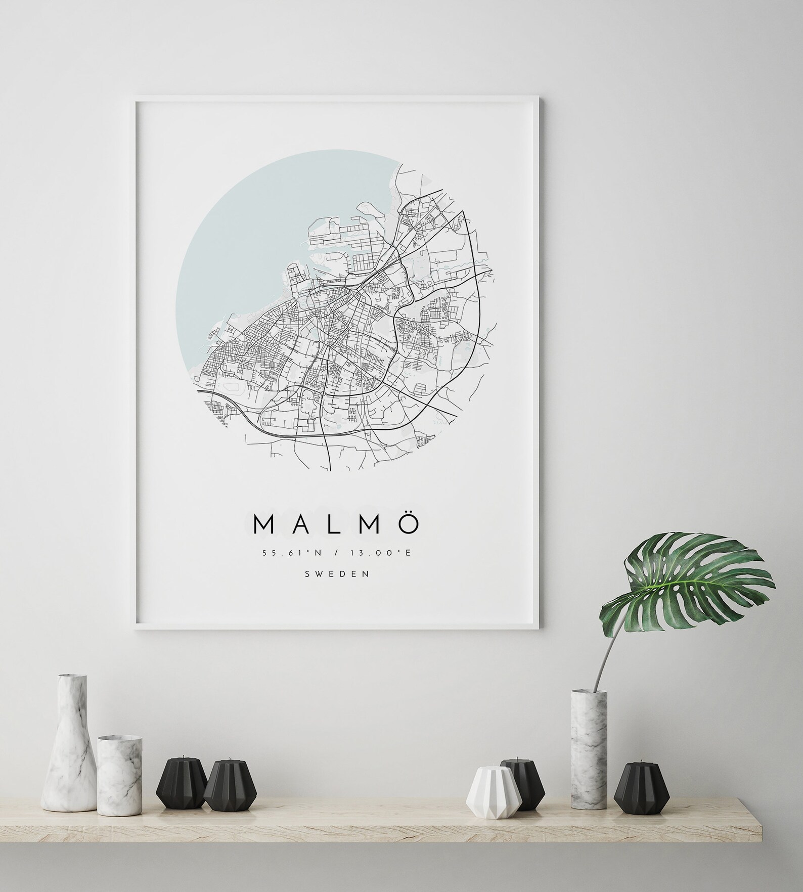 Malmo Map Minimalist Map Malmo Print Malmo Map Print Malmo - Etsy UK