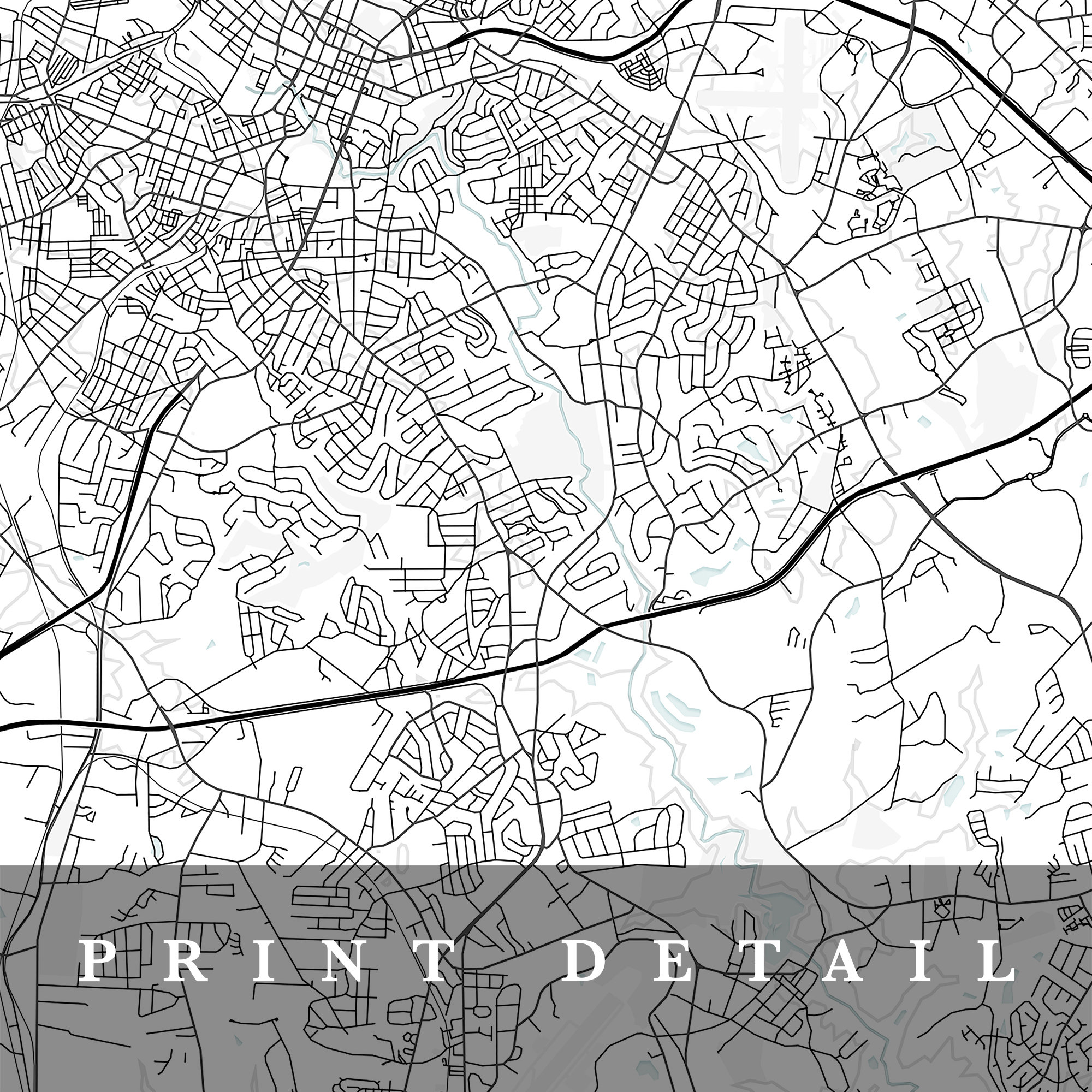 Greenville Map Greenville South Carolina City Map Home - Etsy