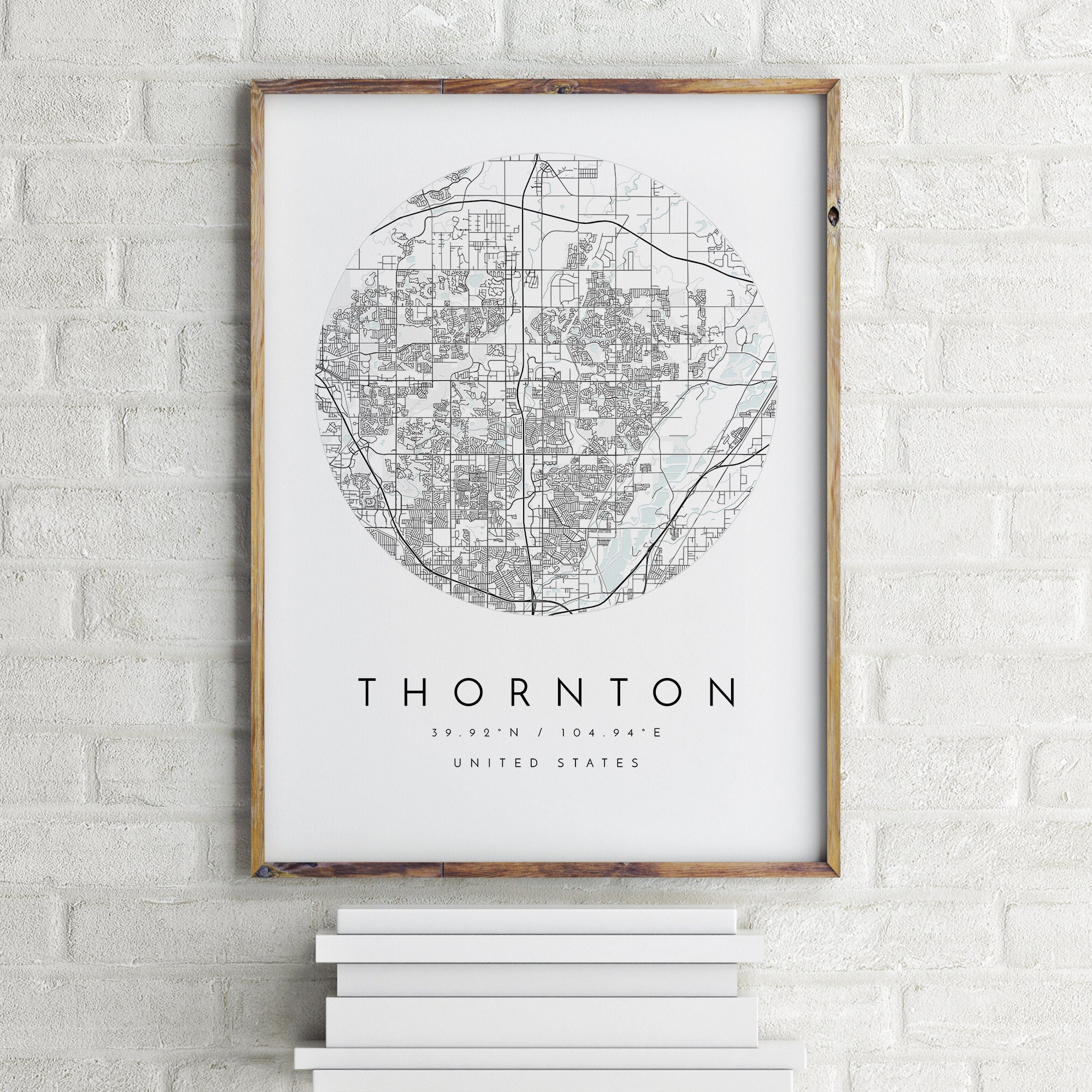 Thornton Map Thornton Colorado City Map Home Town Map | Etsy
