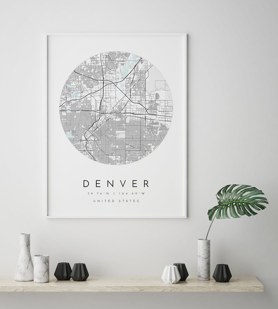 Denver Map, Minimalist Map, Denver Print, Denver Poster, Denver Art ...