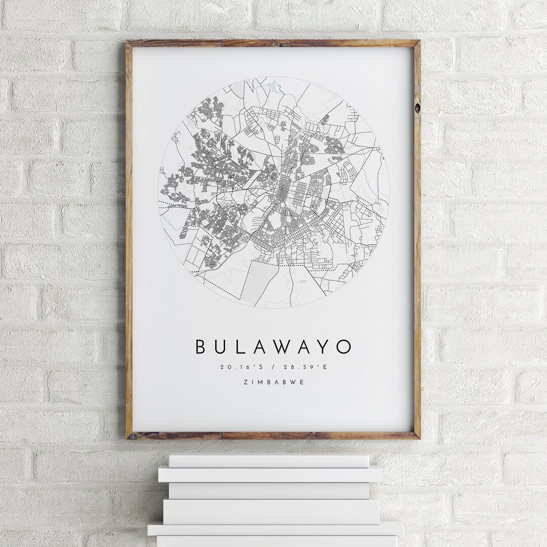 Bulawayo Map, Bulawayo, Zimbabwe, City Map, Home Town Map, Bulawayo ...