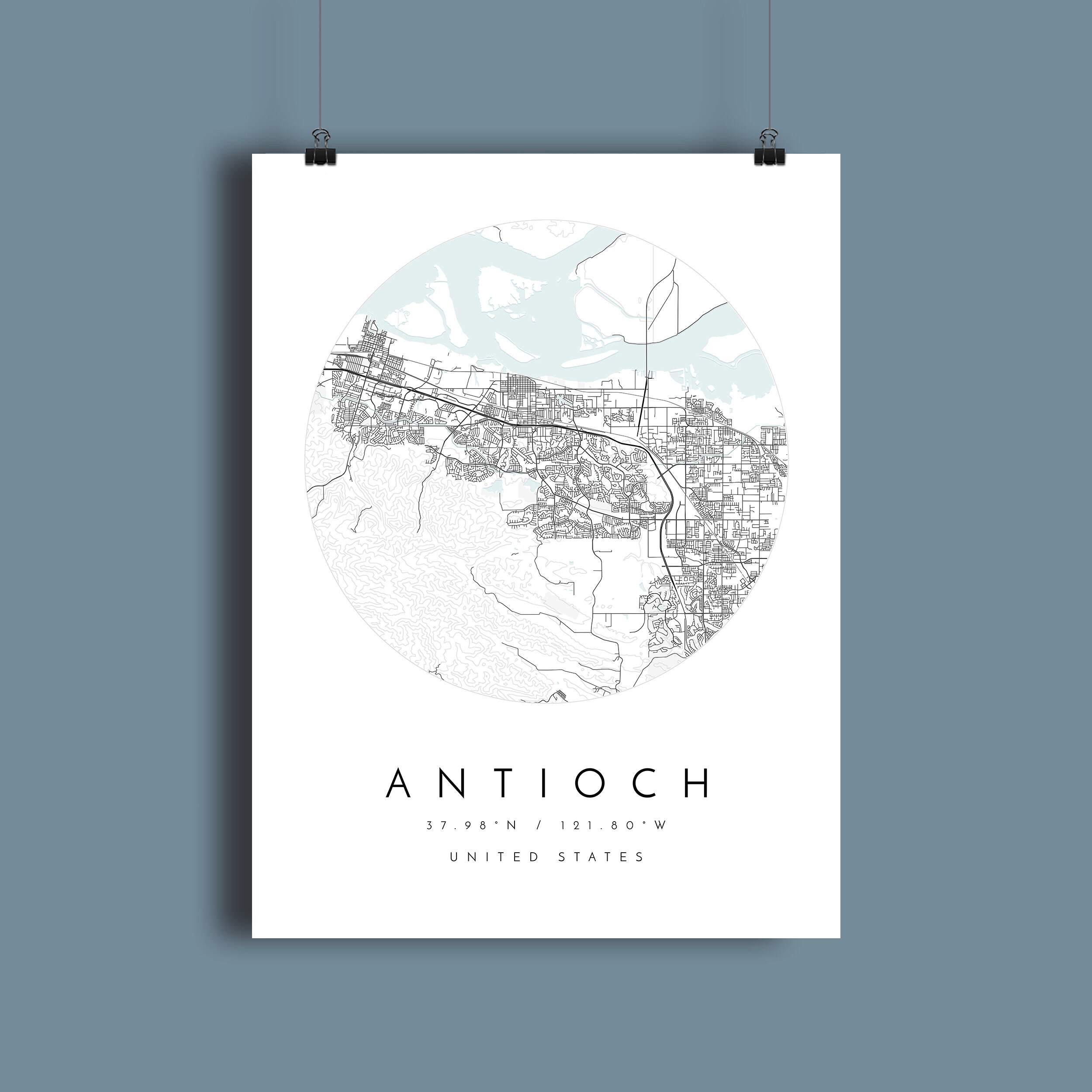 Antioch Map, Minimalist Map, Antioch Print, Antioch Poster, Antioch Art ...