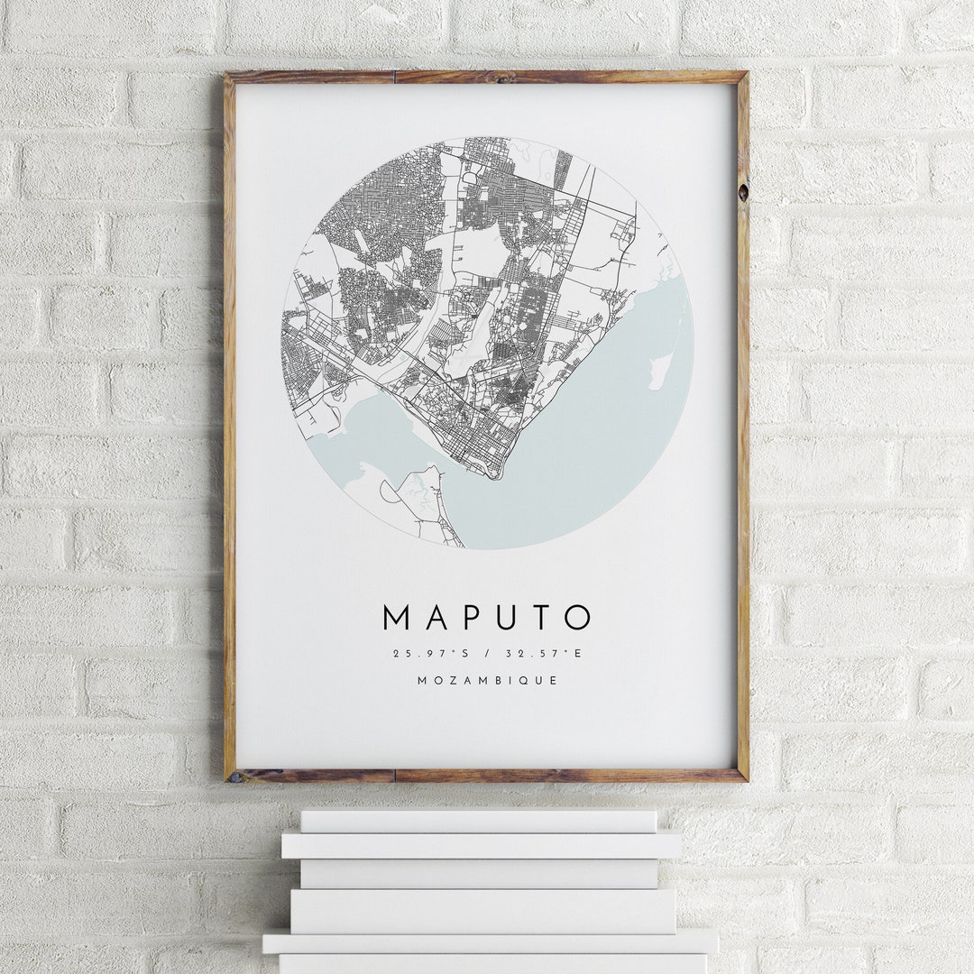 Maputo Map, Maputo, Mozambique, City Map, Home Town Map, Maputo Print, Wall Art, Map Poster ...