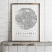 Los Angeles Map, Minimalist Map, Los Angeles Print, Los Angeles Poster ...