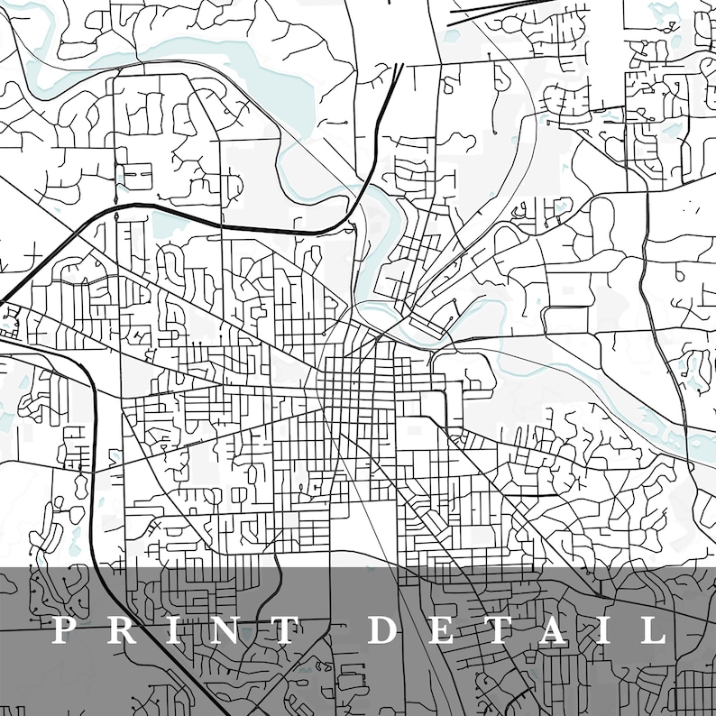 City Map Ann Arbor Ann Arbor Poster Ann Arbor Map Poster - Etsy