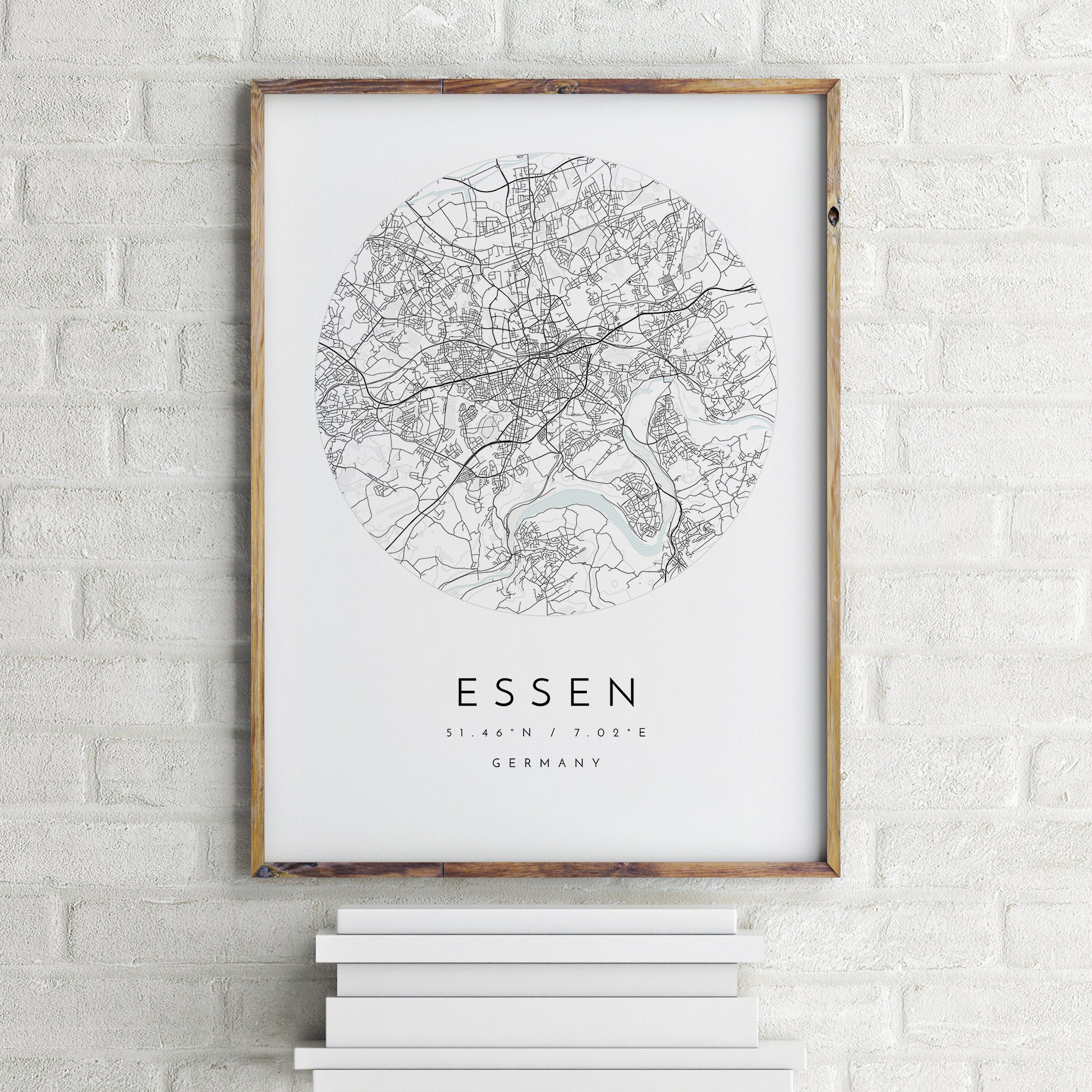 map of Essen map poster city map print Essen Germany Essen map art map ...