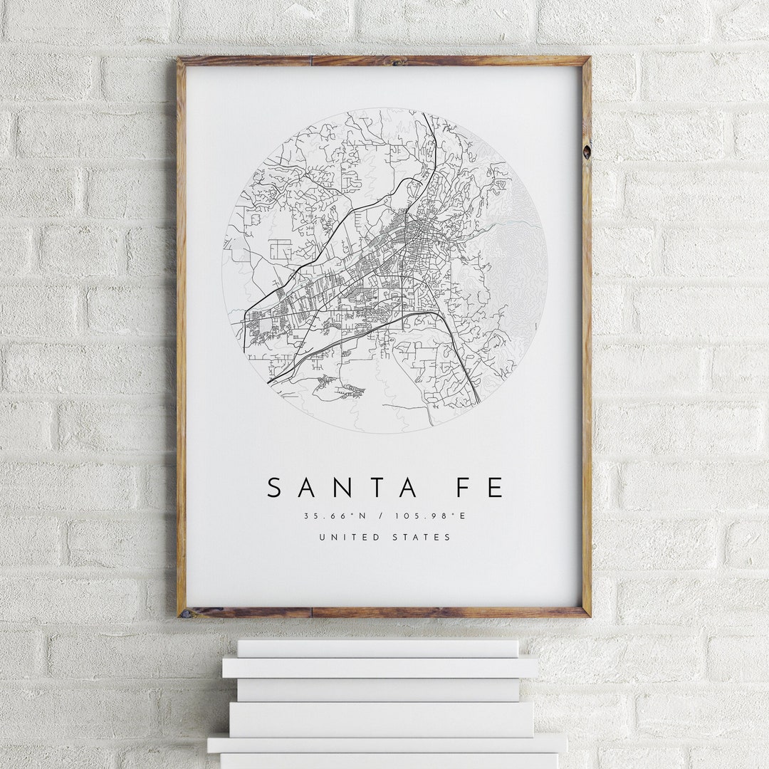 Santa Fe City Map, Map of Santa Fe, Home Town Map, City Map, Santa Fe ...