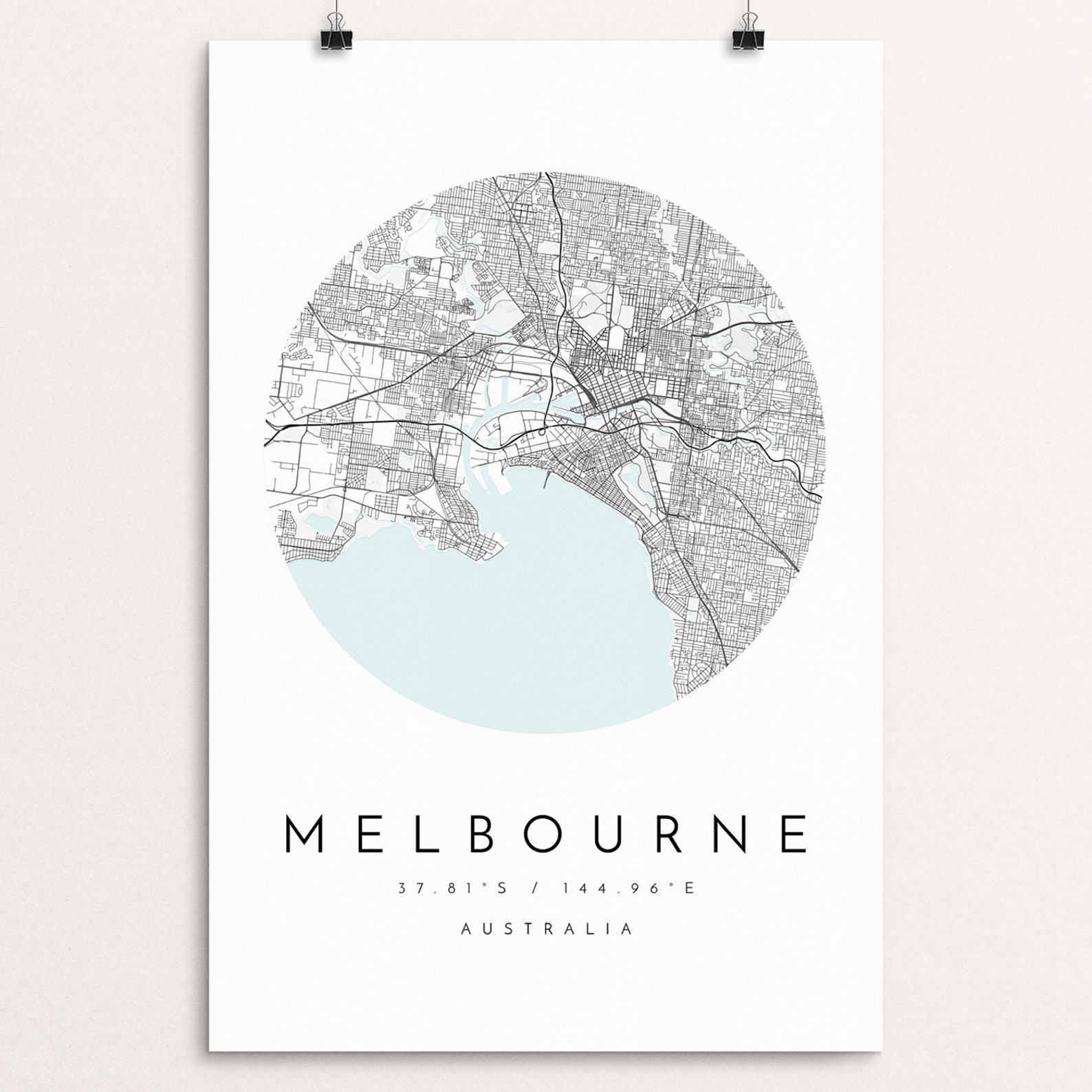 Melbourne Map, Minimalist Map, Melbourne Print, Melbourne Poster ...
