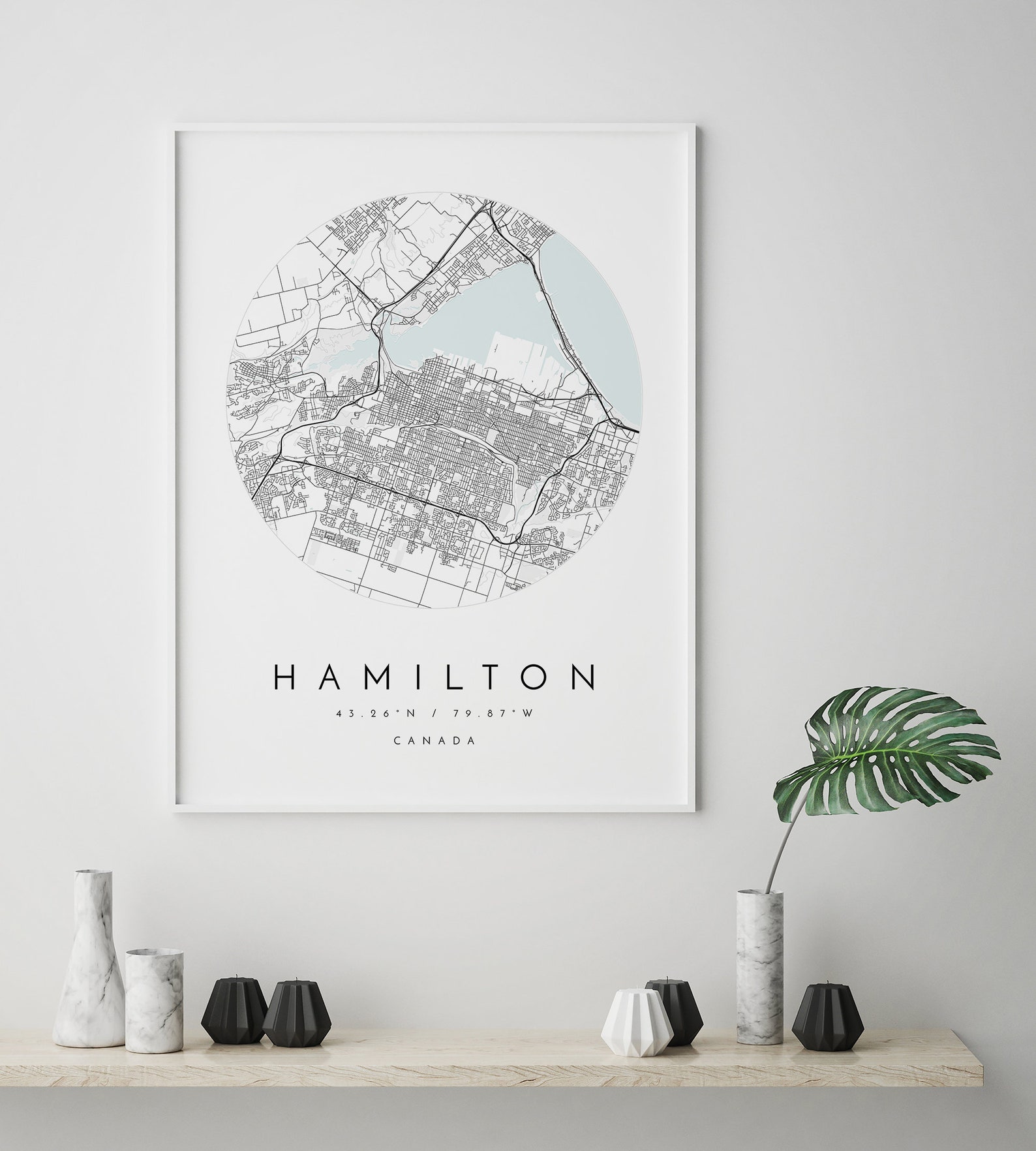 Hamilton Map Hamilton Canada City Map Home Town Map | Etsy