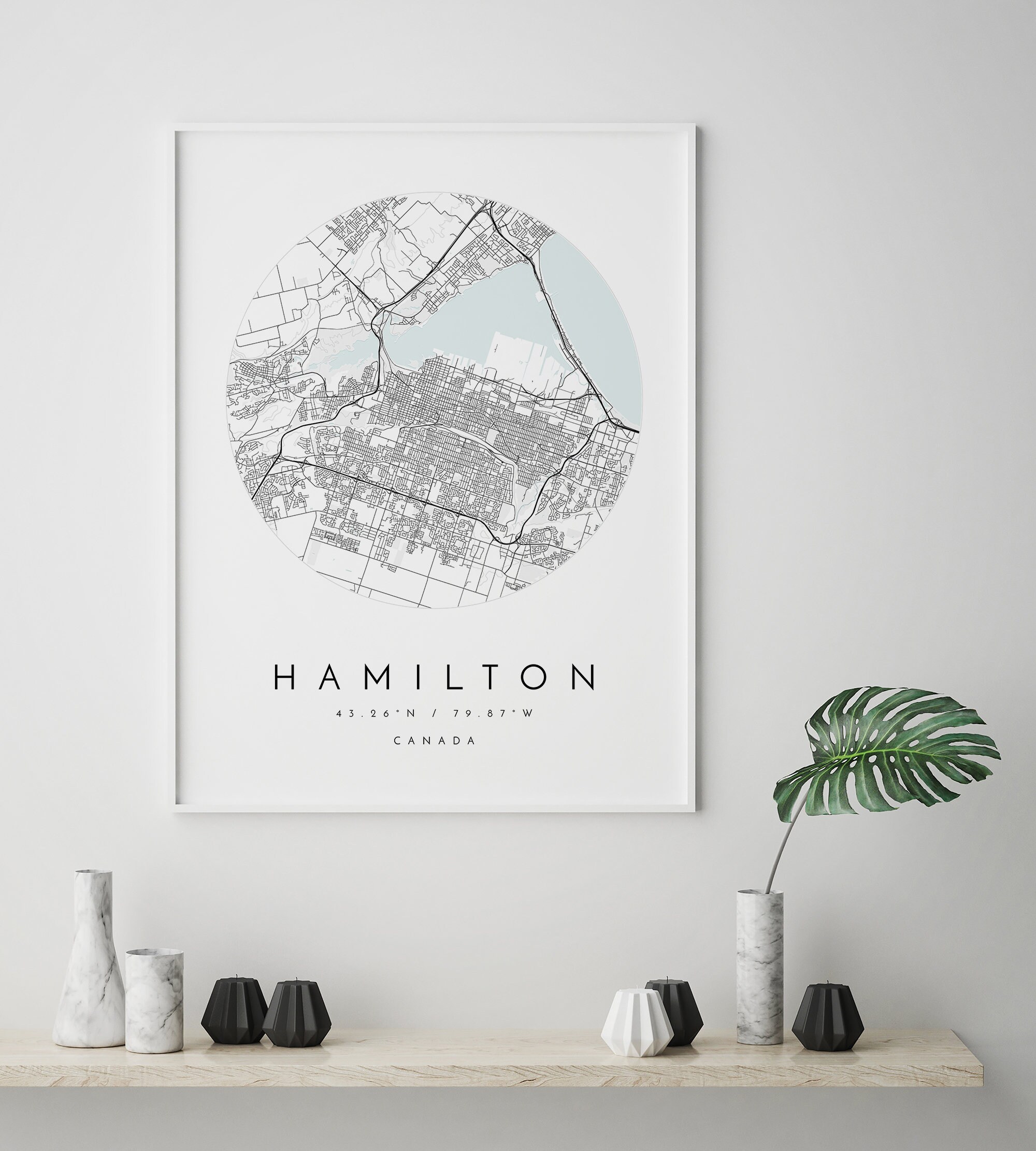 Hamilton Map Hamilton Canada City Map Home Town Map - Etsy UK