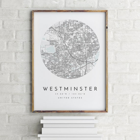 Westminster Map Westminster Colorado City Map Home Town | Etsy